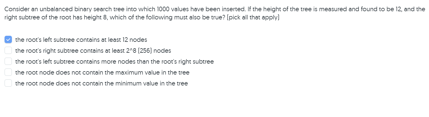 Solved Consider An Unbalanced Binary Search Tree Into Which 