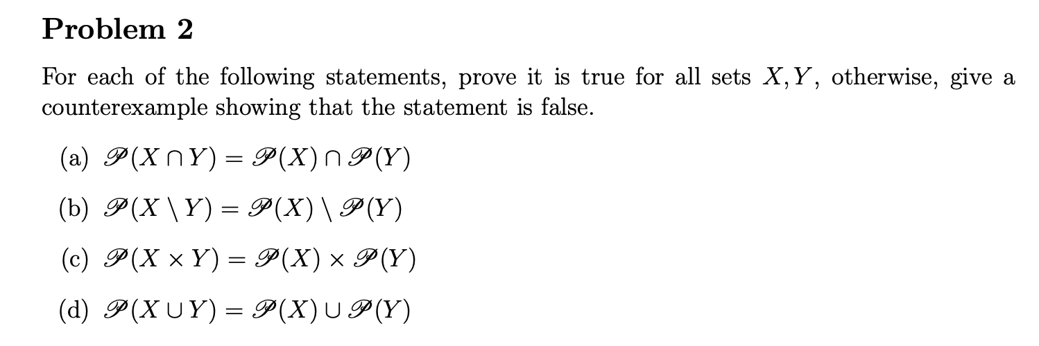 Solved For each of the following statements, prove it is | Chegg.com