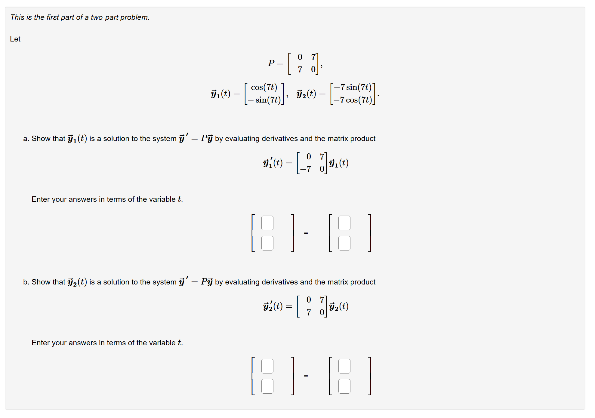 Solved This is the first part of a two-part problem. Let | Chegg.com