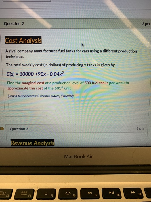 Solved Question 2 3 pts Cost Analysis A rival company | Chegg.com
