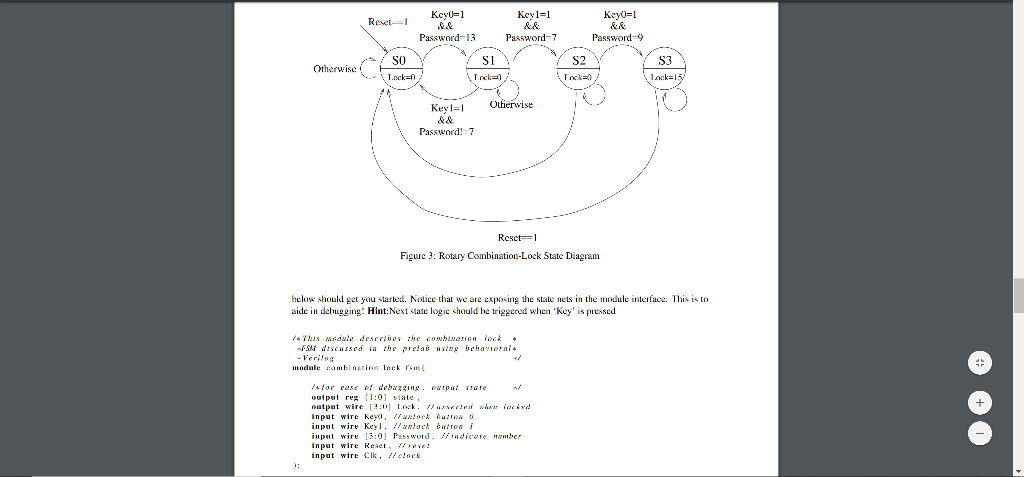 3.1 Digital Combination-Lock Ini lah thus week, we | Chegg.com