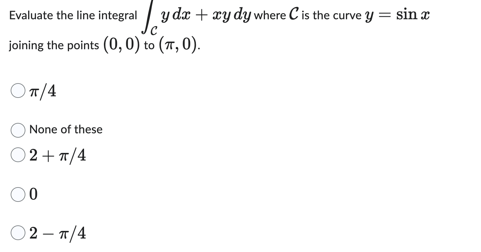 Solved Evaluate the line integral where is the curve joining | Chegg.com