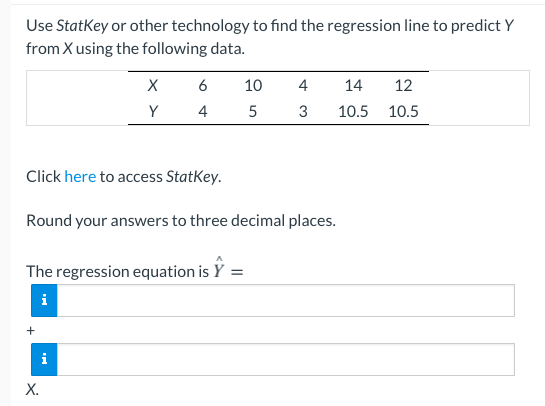 Solved Use StatKey or other technology to find the | Chegg.com