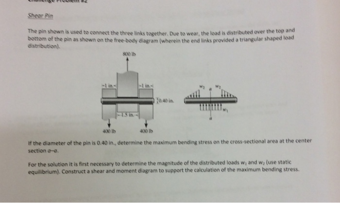 Solved Shear Pin The pin shown is used to connect the three | Chegg.com