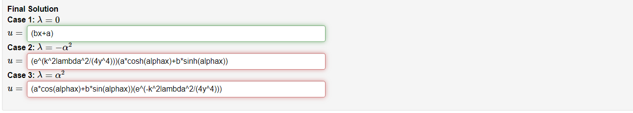 Solved (2 points) is typed as lambda, a as alpha. The PDE yº | Chegg.com