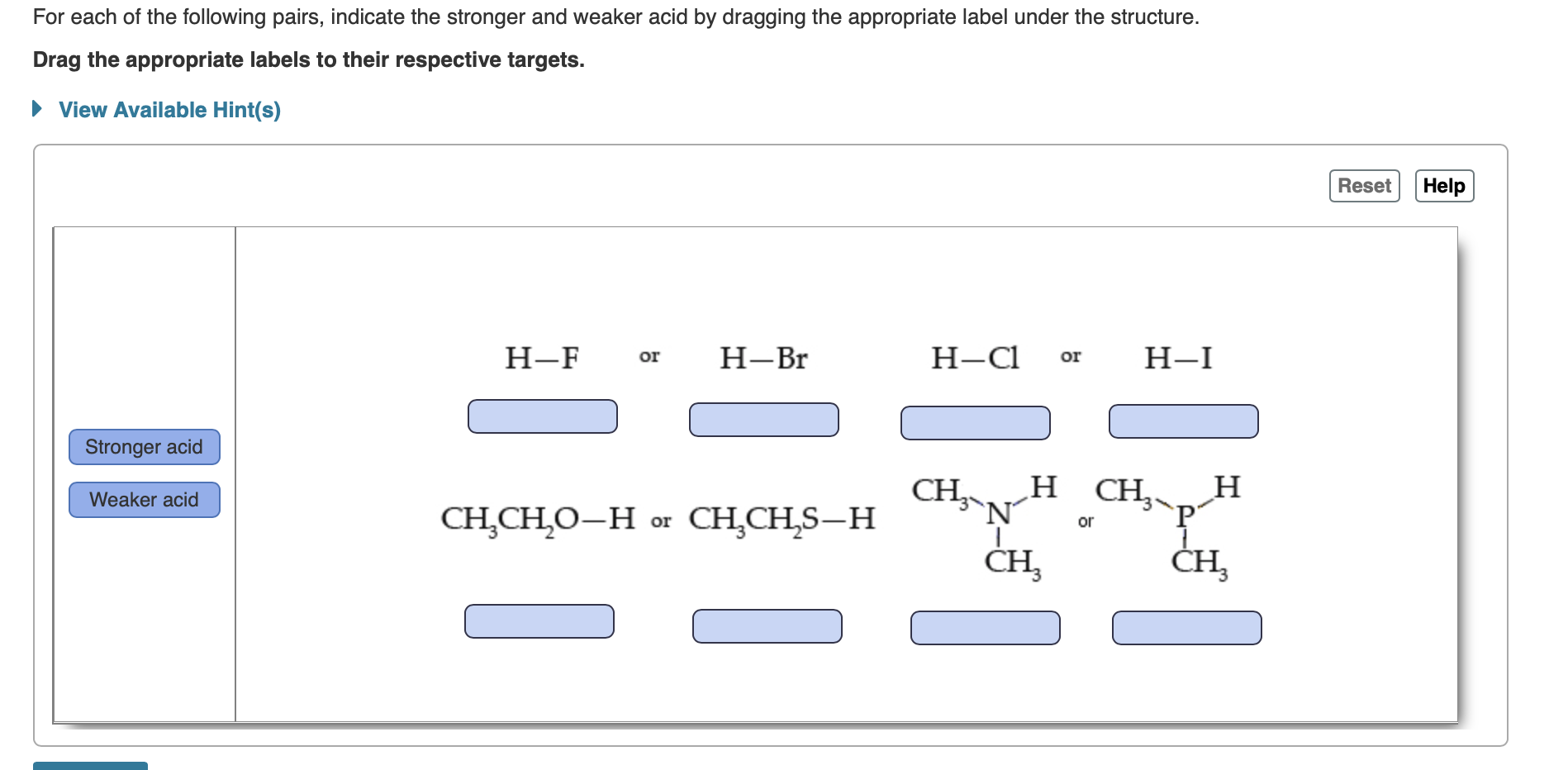 Solved For each of the following pairs, indicate the | Chegg.com