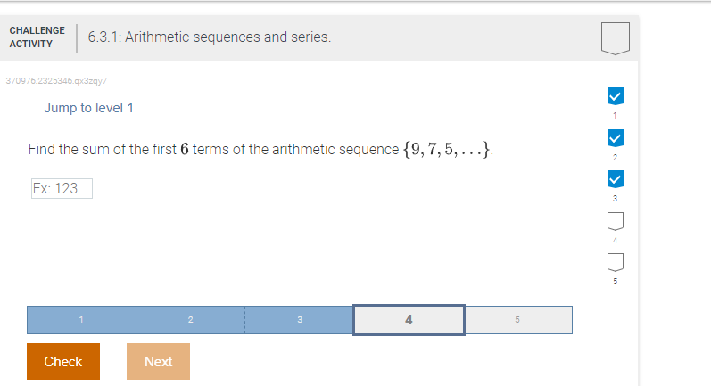 Solved CHALLENGE ACTIVITY 6.3.1: Arithmetic sequences and | Chegg.com