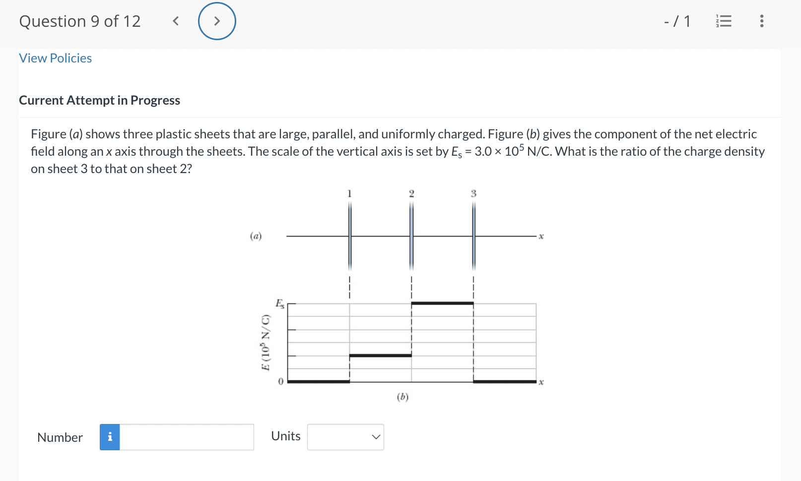 Solved Question 9 ﻿of 12/ 1View PoliciesCurrent Attempt in | Chegg.com