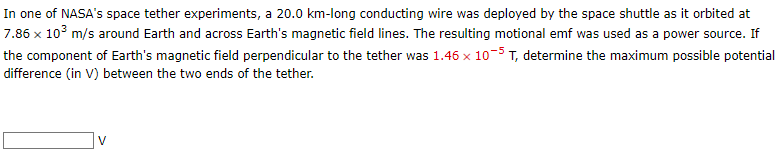 Solved In one of NASA's space tether experiments, a 20.0 | Chegg.com