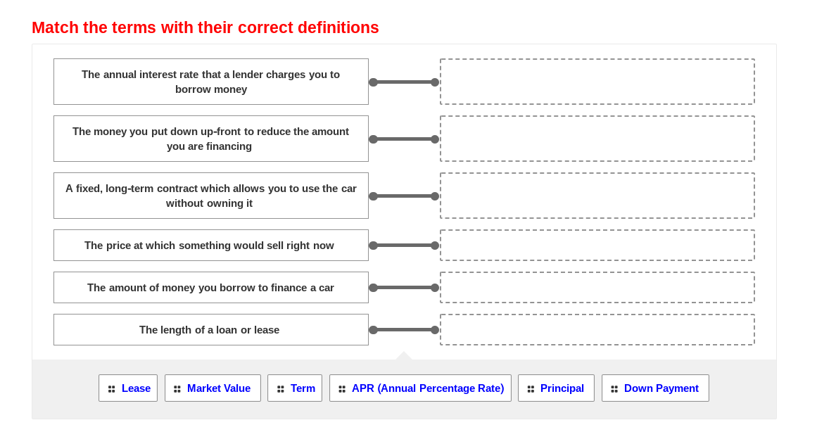 Solved Match the terms with their correct definitions The | Chegg.com