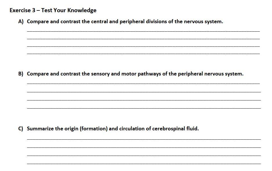 Solved Exercise 3 - Test Your Knowledge A) Compare and | Chegg.com
