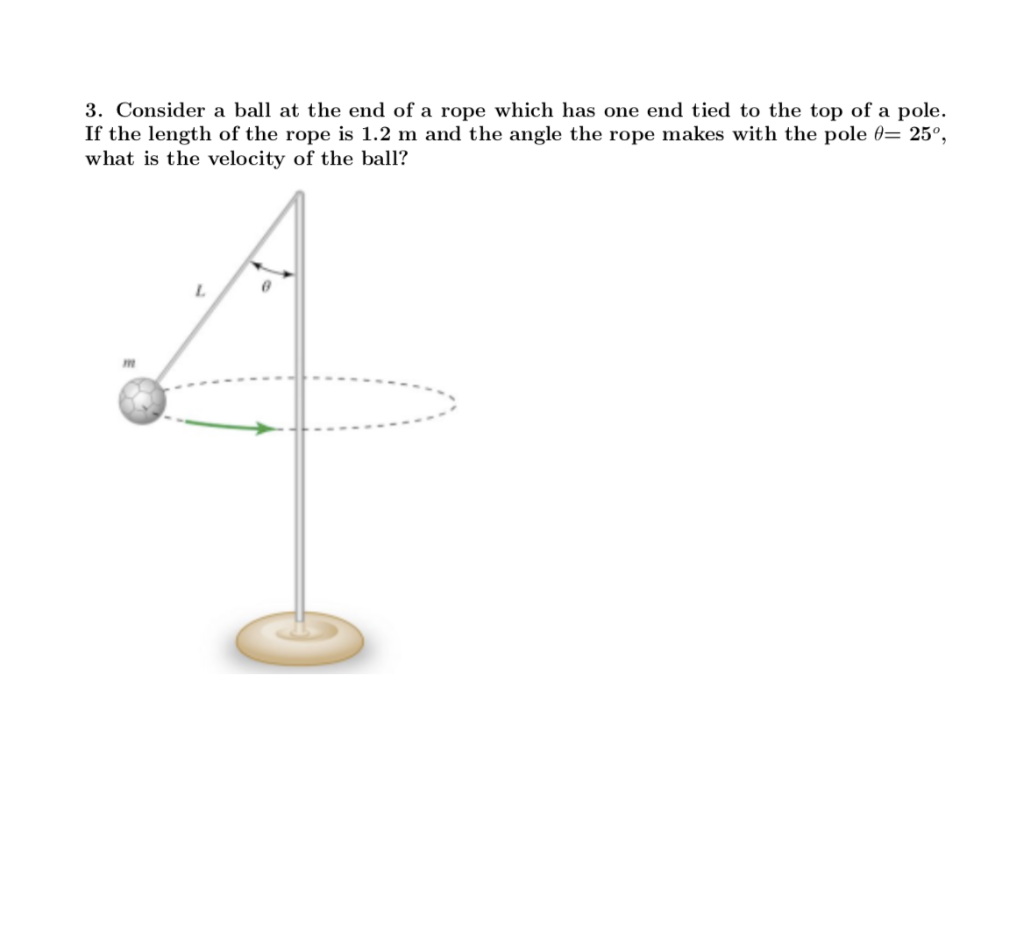 Solved 3. Consider a ball at the end of a rope which has one | Chegg.com