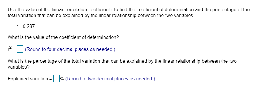 Solved Use The Value Of The Linear Correlation Coefficient R
