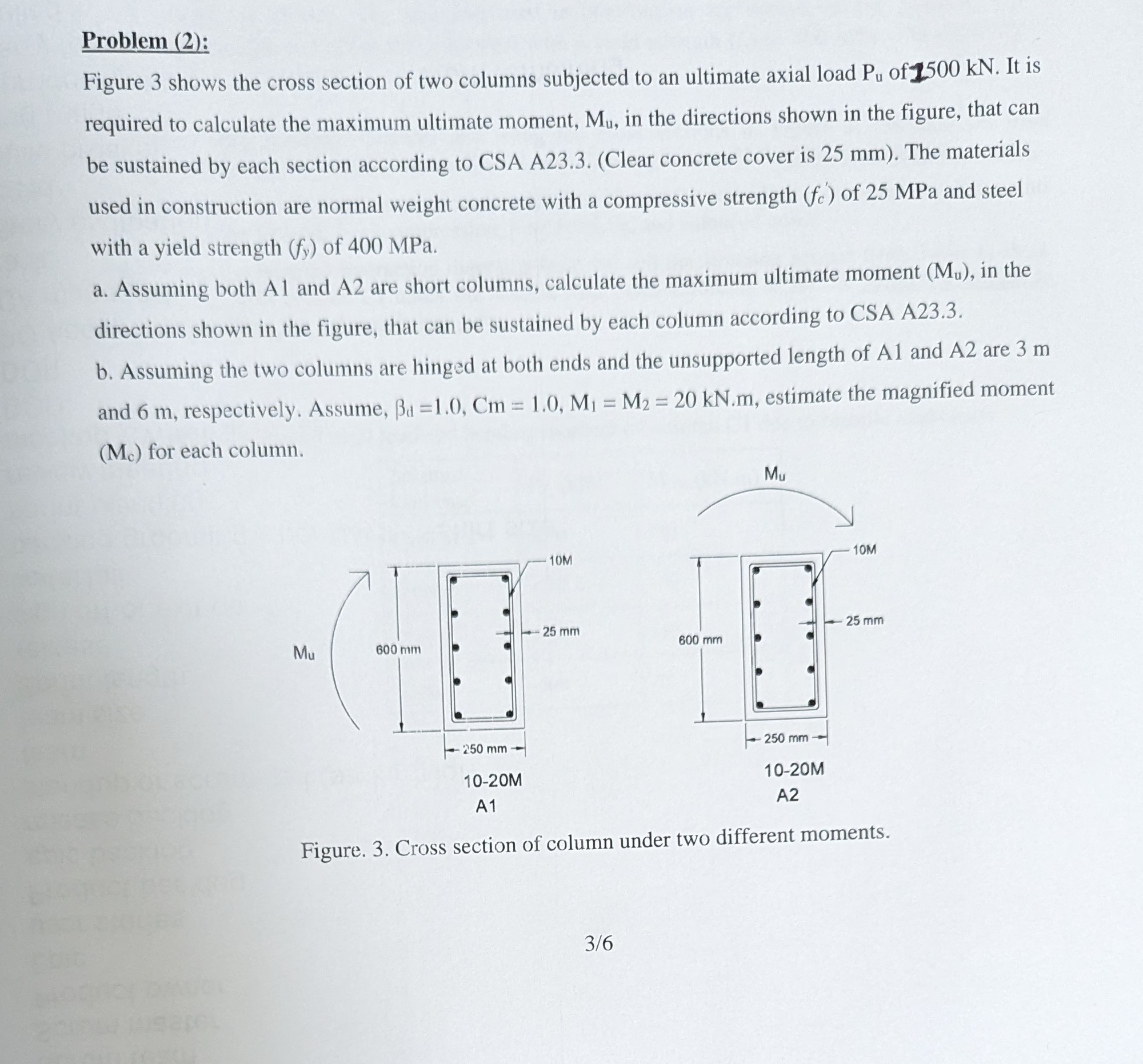 Solved Problem (2): Figure 3 shows the cross section of two | Chegg.com