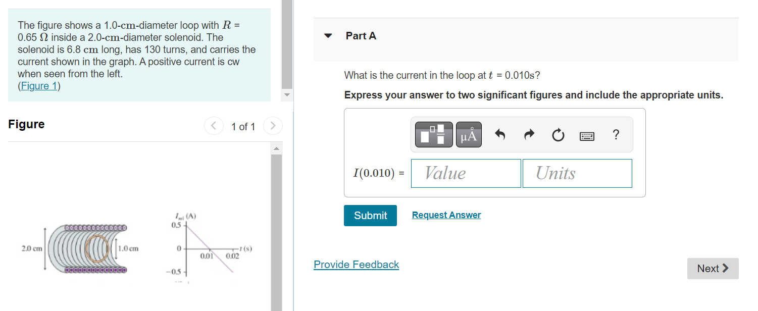 Solved The figure shows a 1.0-cm-diameter loop with R= 0.65Ω | Chegg.com