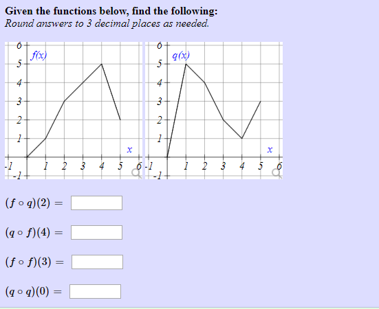Solved Given the functions below, find the following: Round | Chegg.com
