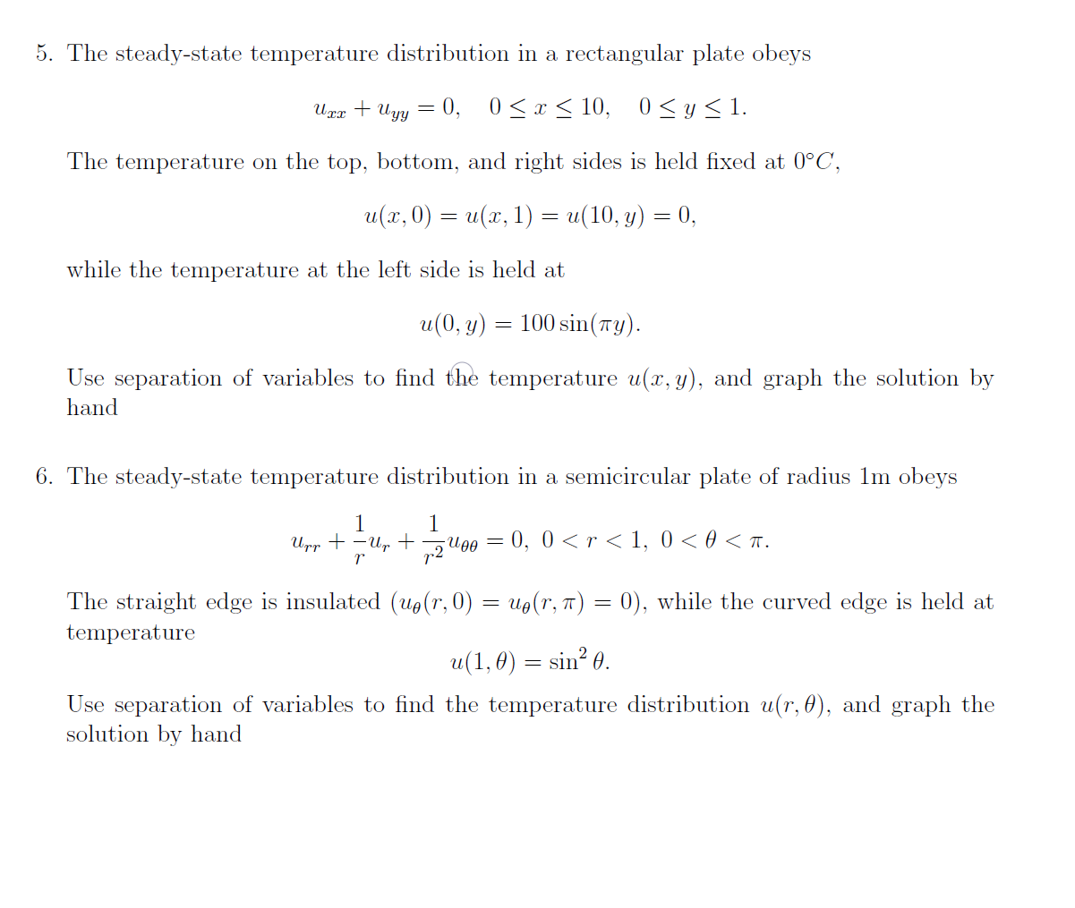 Solved 5. The steady-state temperature distribution in a | Chegg.com
