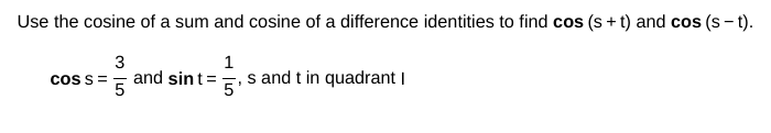 Solved Use the cosine of a sum and cosine of a difference | Chegg.com