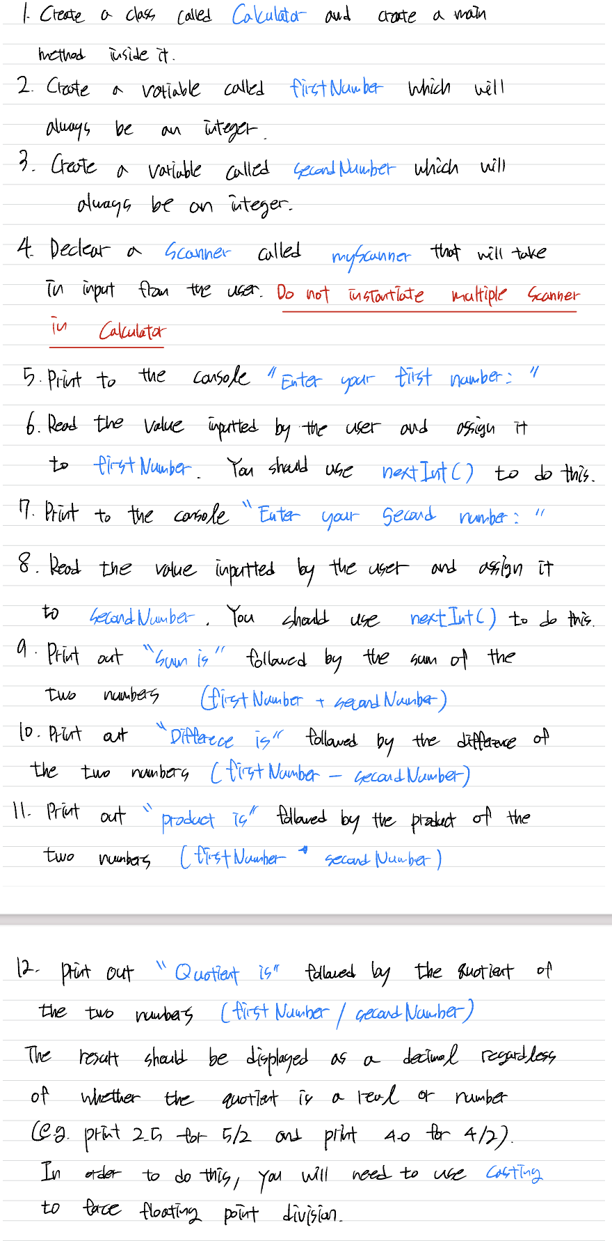 Solved 1 Create A Class Called Calculator And Create A Main