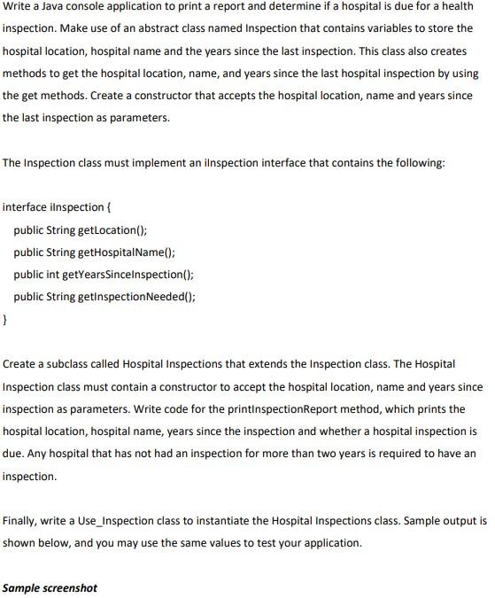 Solved Write a Java console application to print a report | Chegg.com