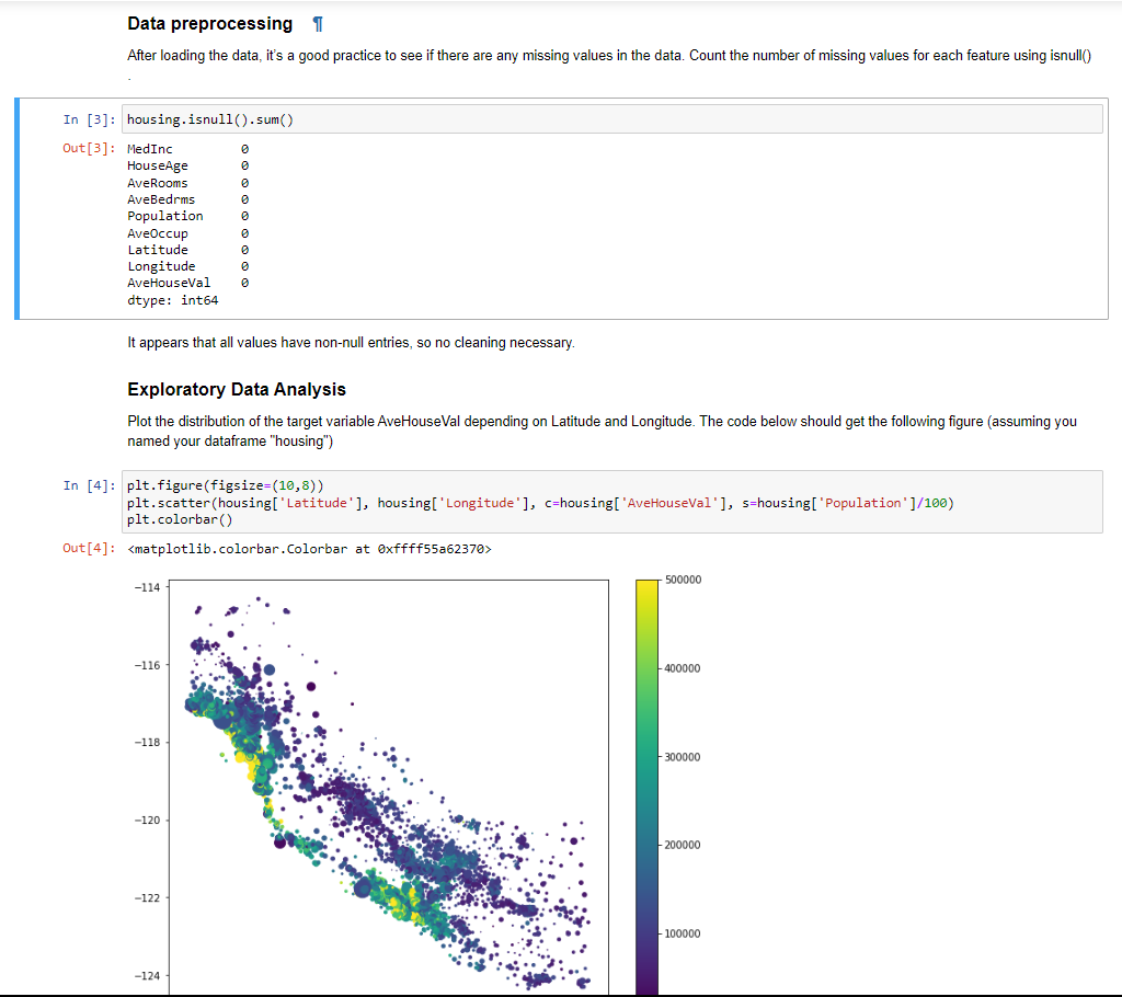 Solved Background Download the data set ca_housing.csv and | Chegg.com