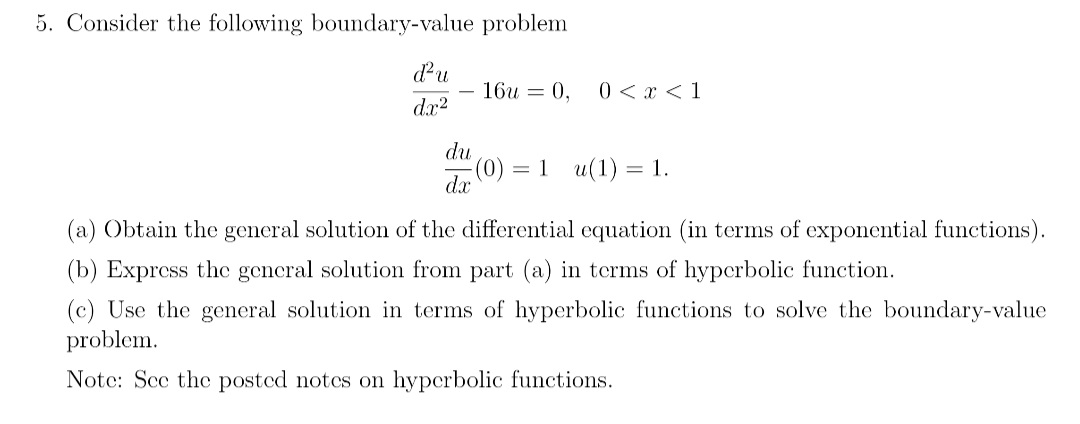 Solved Consider the following boundary-value | Chegg.com
