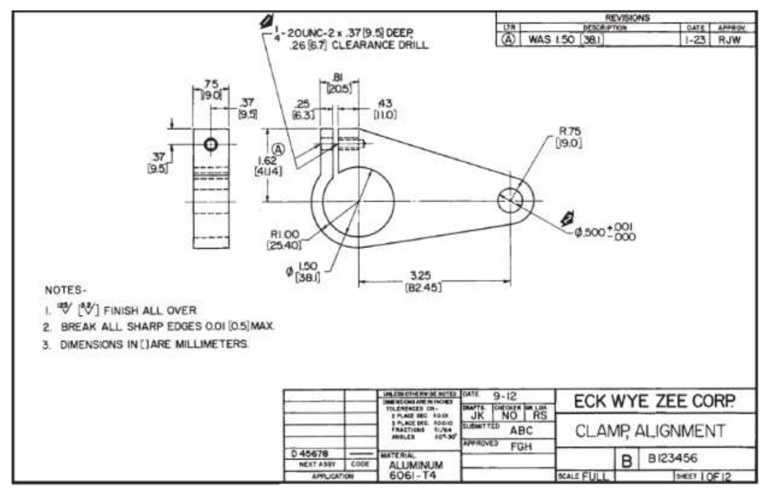 Solved NOTES- 1. 륵 4 2. BPEAK ALL SHARP EDGES O.OL [0.5] MAX | Chegg.com