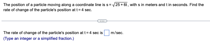 Solved The position of a particle moving along a coordinate | Chegg.com
