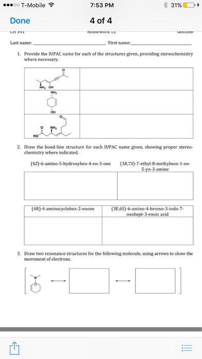 Solved Provide the IUPAC name for each of the structures | Chegg.com