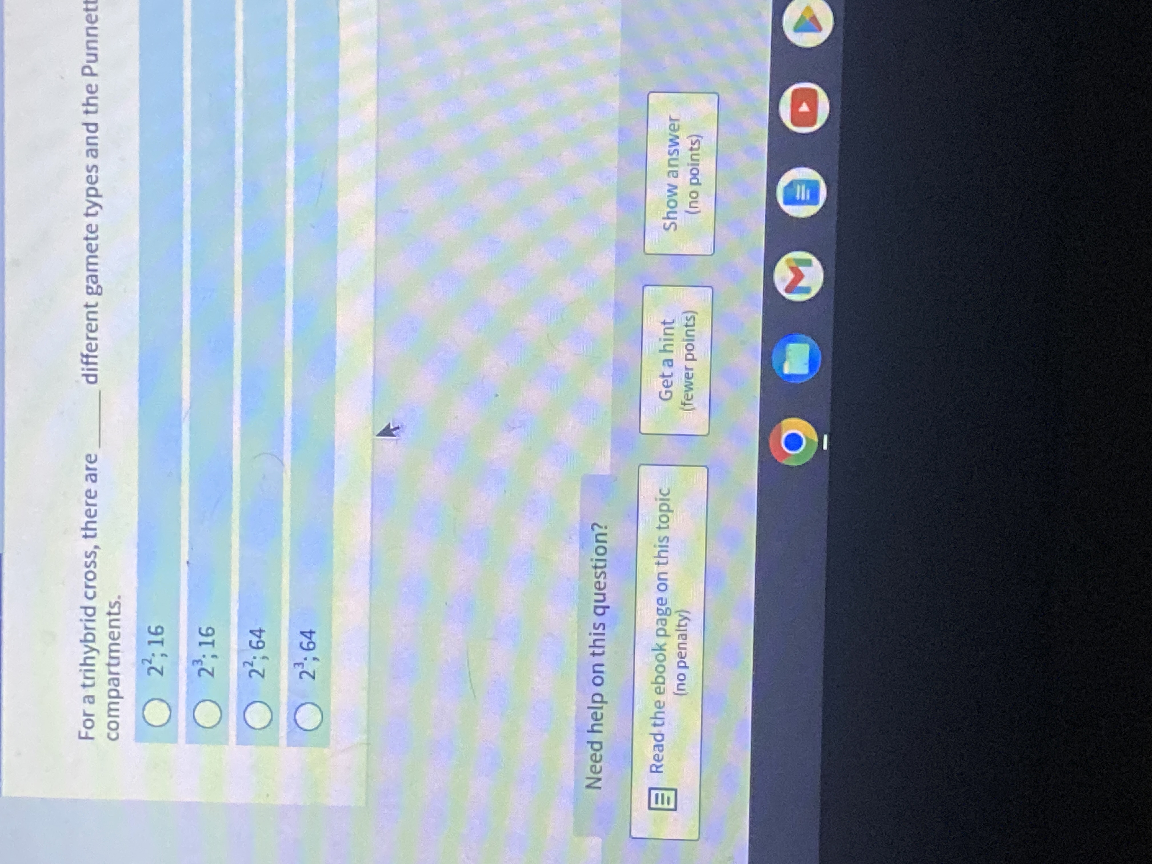 Solved For a trihybrid cross, there aredifferent gamete | Chegg.com