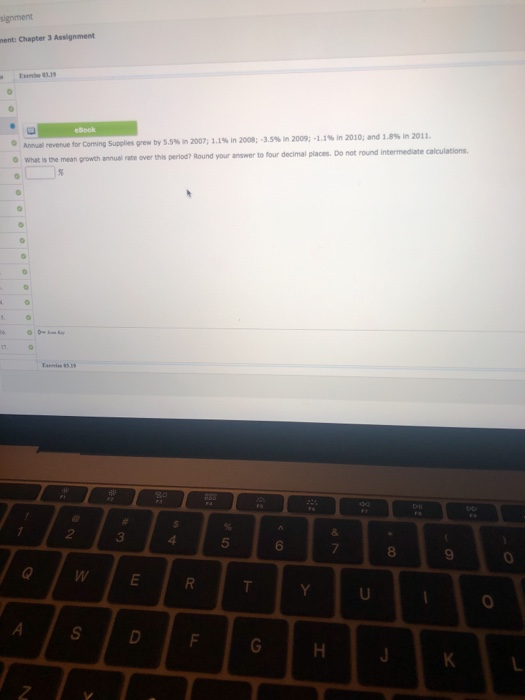 Solved nent: Chapter 3 Assignment Annual revenue tor Coming | Chegg.com