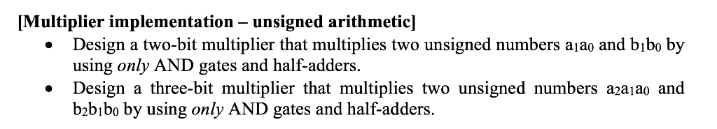 Solved Multiplier Implementation Unsigned Arithmetic 