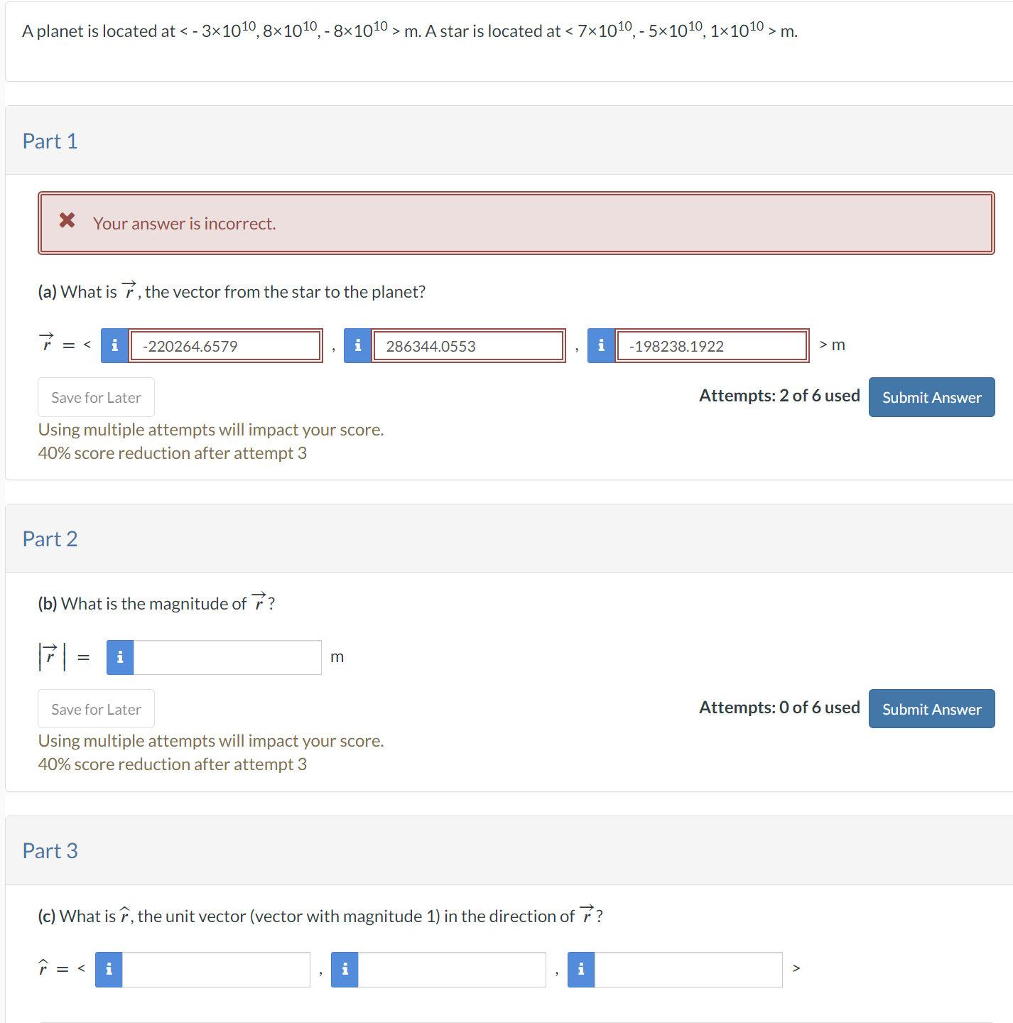 Solved A planet is located at m. A | Chegg.com