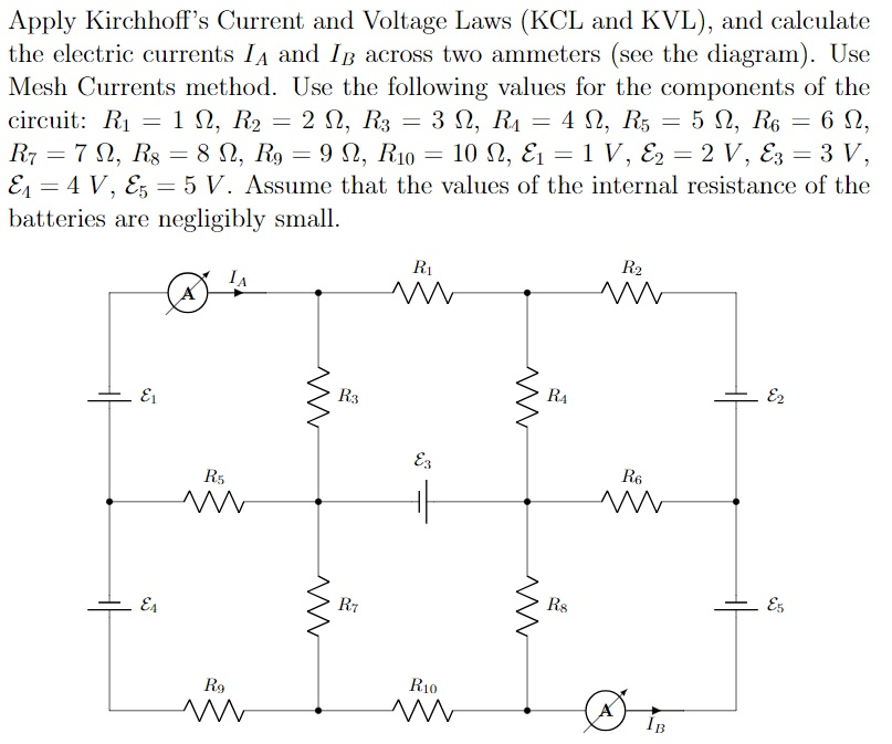 Solved Apply Kirchho 's Current and Voltage Laws (KCL and | Chegg.com