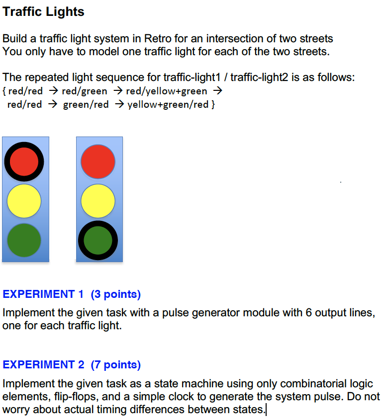 Solved Traffic Lights Build a traffic light system in Retro | Chegg.com