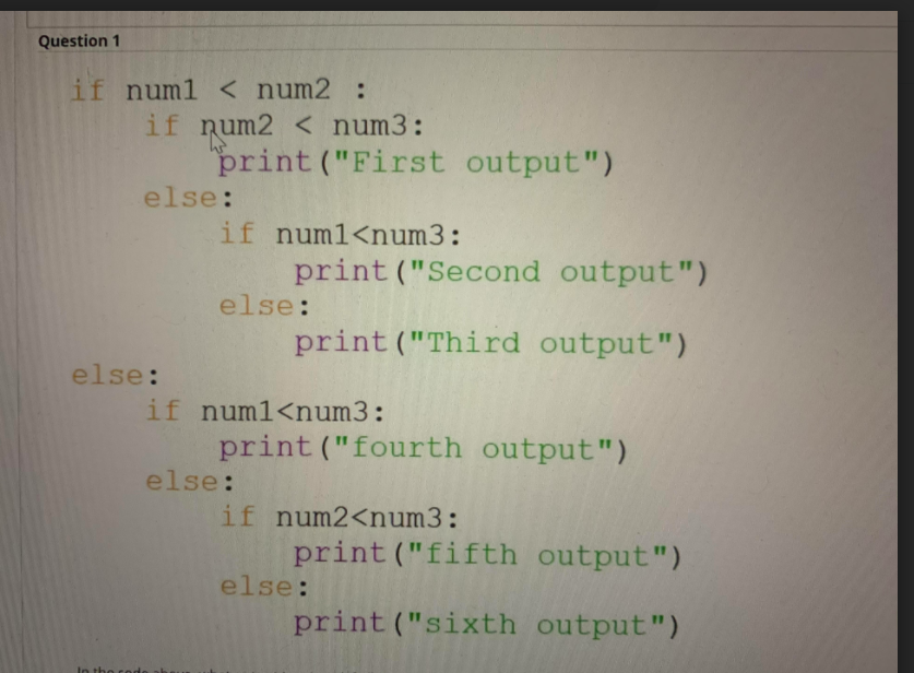 Solved Question 1 if numl