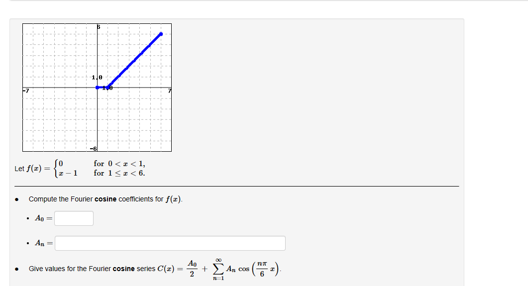 Solved et f(x)={0x−1 for 0 | Chegg.com