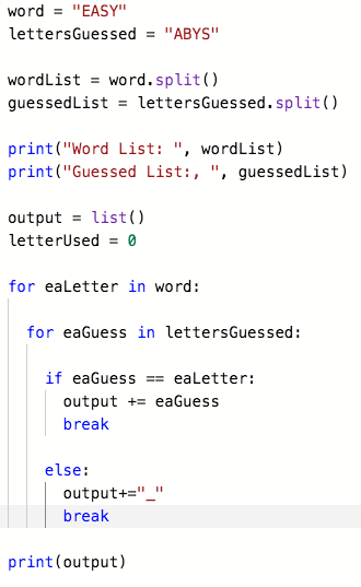 Solved Correct the program so that each letter | Chegg.com
