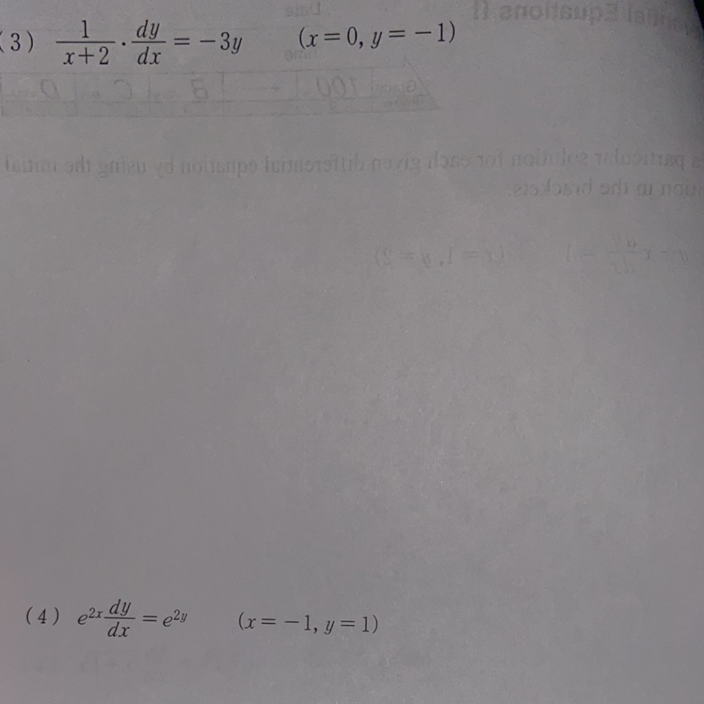 Solved Find a particular solution for each given | Chegg.com