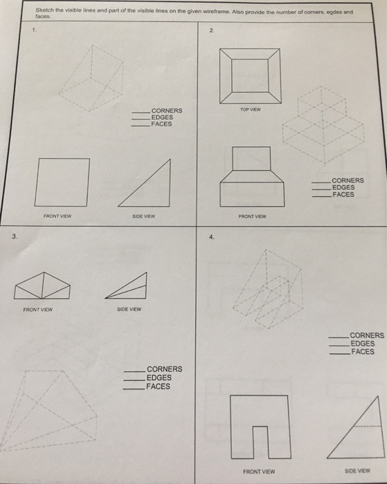 Solved 1. Sketch the three views required to describe the | Chegg.com