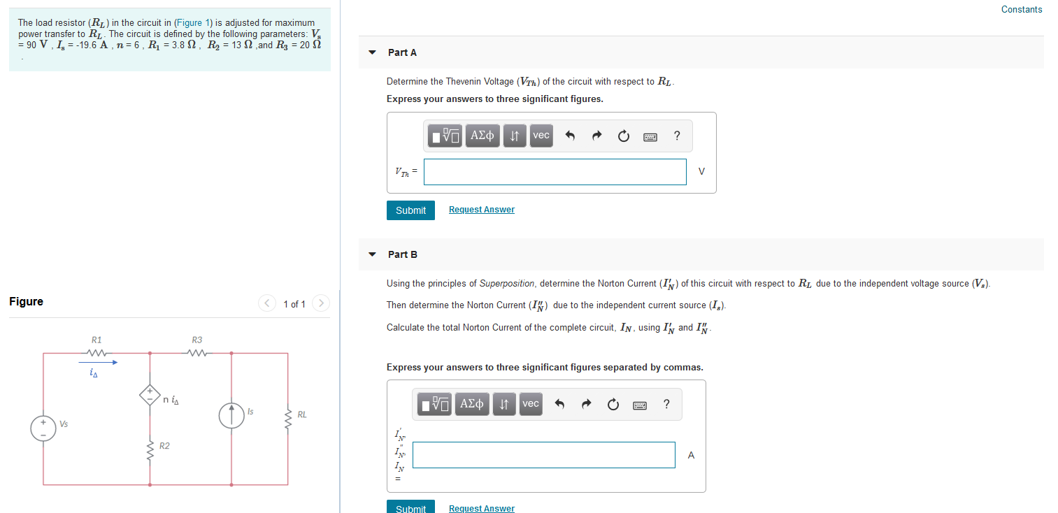 Solved The load resistor (RL) in the circuit in (Figure 1) | Chegg.com