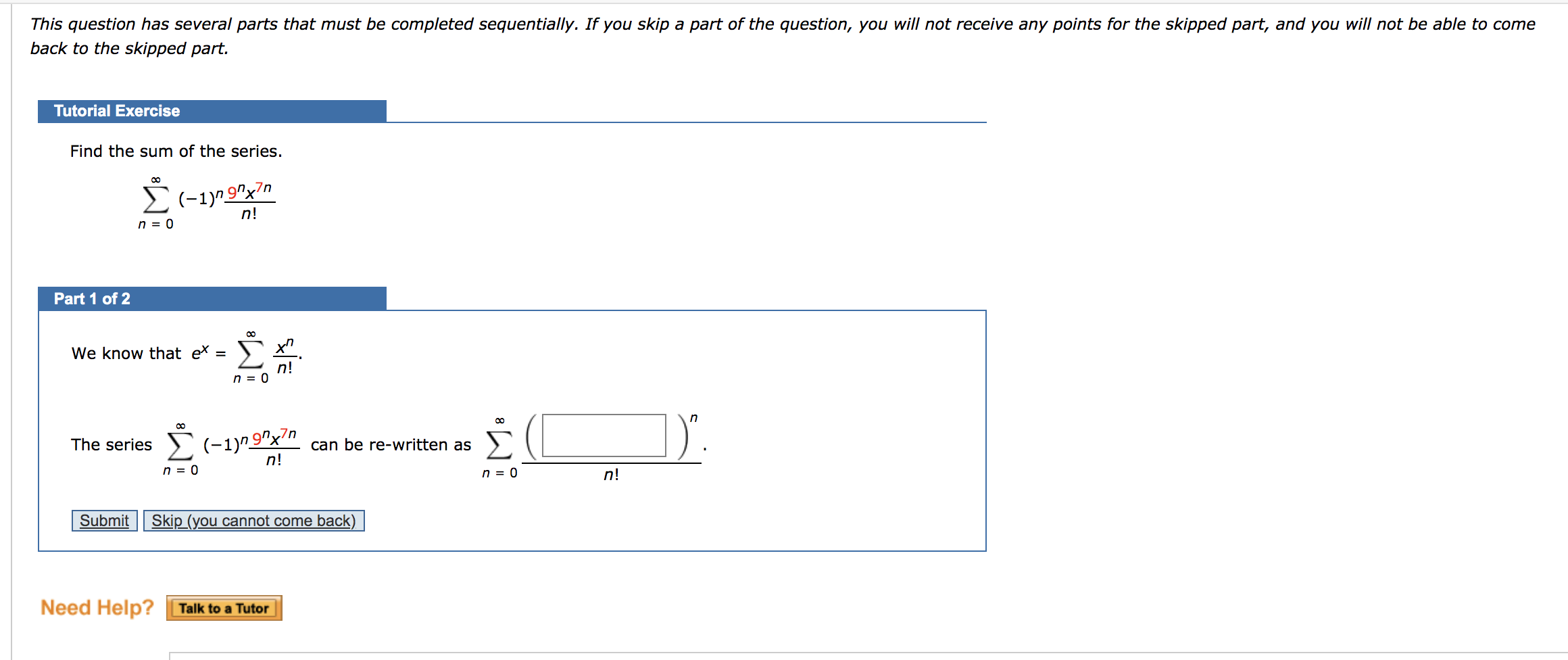 Solved This question has several parts that must be | Chegg.com