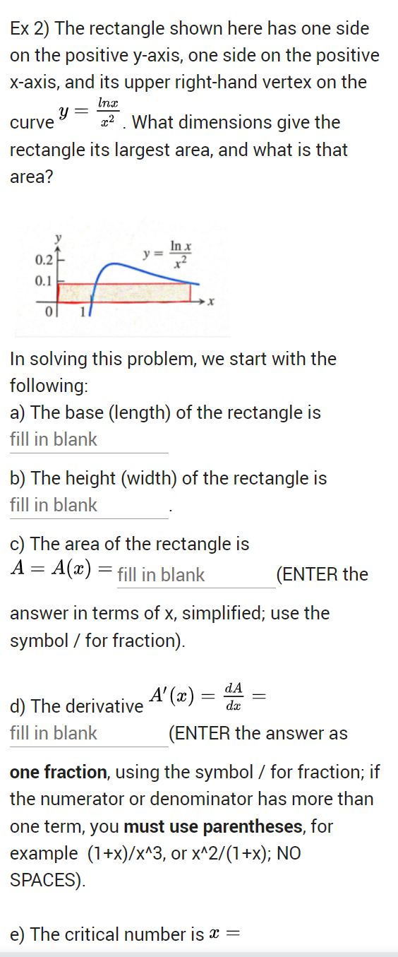 Solved Ex 2) The rectangle shown here has one side on the | Chegg.com