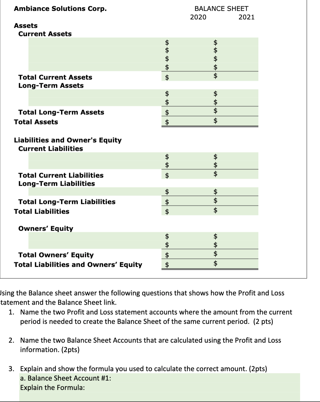 Solved b. Balance Sheet Account \#2: Explain the | Chegg.com