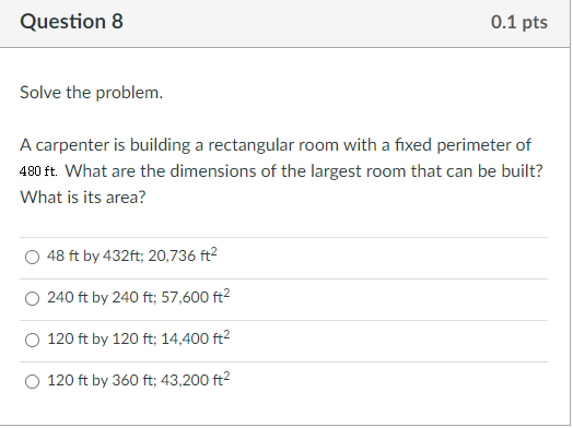 Solved Solve the problem. A carpenter is building a | Chegg.com