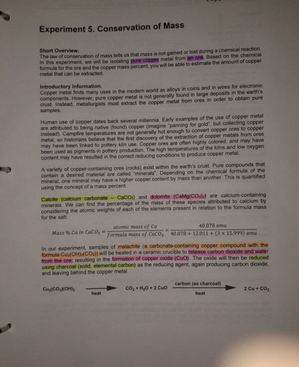 Solved 2 Determine the theoretical mass percent copper in | Chegg.com