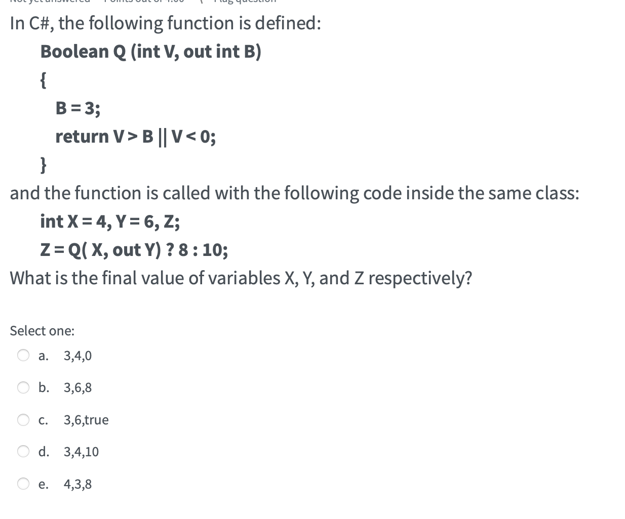 Solved In C\#, the following function is defined: Boolean Q | Chegg.com