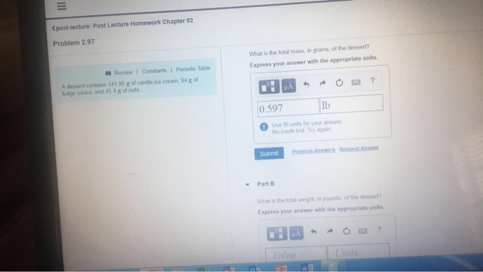 Solved 《 post-lecture: Post Lecture Homework Chapter 02 | Chegg.com