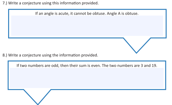 Solved 7.) Write a conjecture using this information | Chegg.com