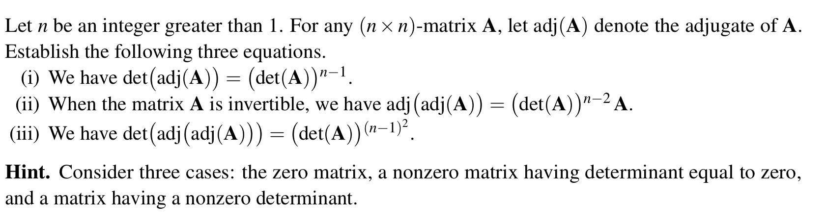 Solved - = Let n be an integer greater than 1. For any (n | Chegg.com